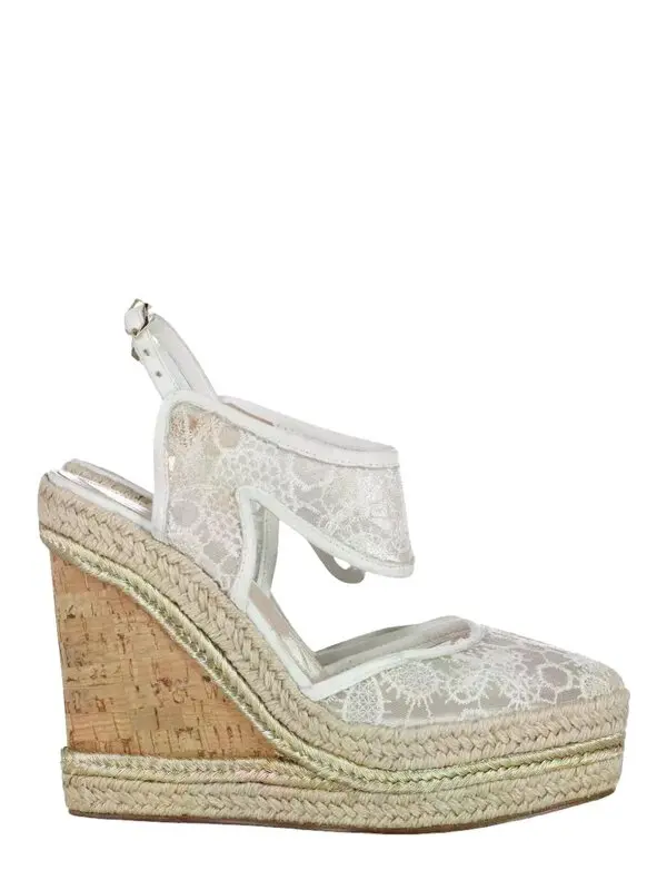 NICHOLAS KIRKWOOD Lace Ankle-strap Wedges - White