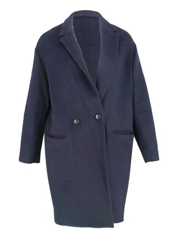 ISABEL MARANT VINTAGE Double-breasted Wool Coat - Blue
