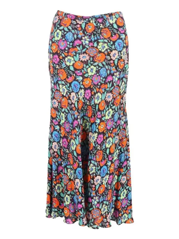 Etro Floral-print Midi Skirt - Black