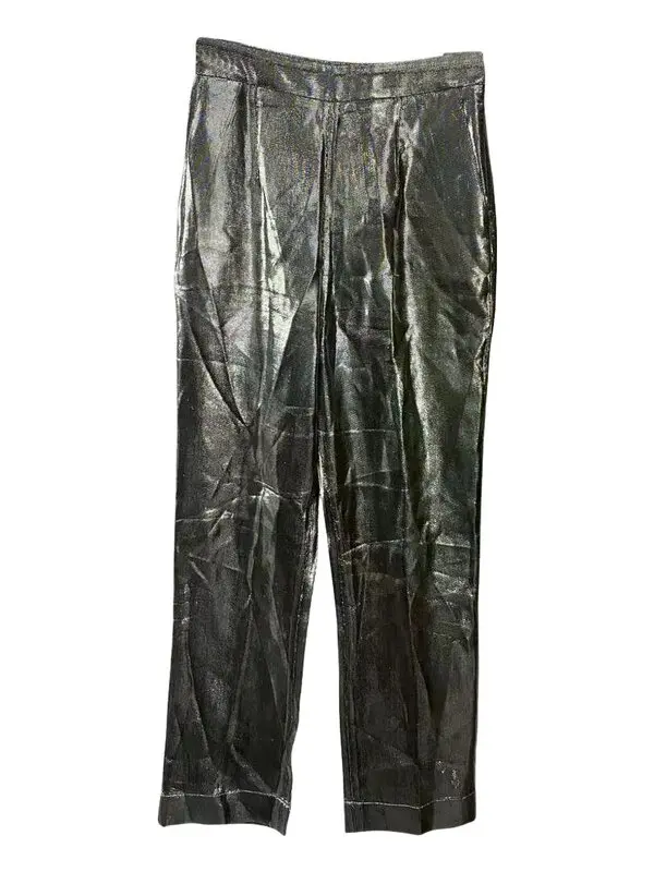 Isa Arfen Crinkled-effect Trousers - Silver