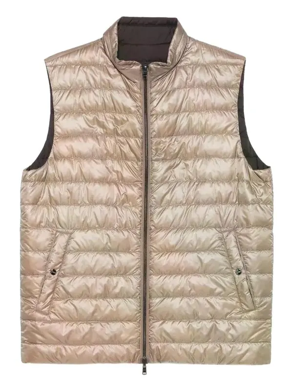 Herno Zip-up Reversible Gilet - Neutrals