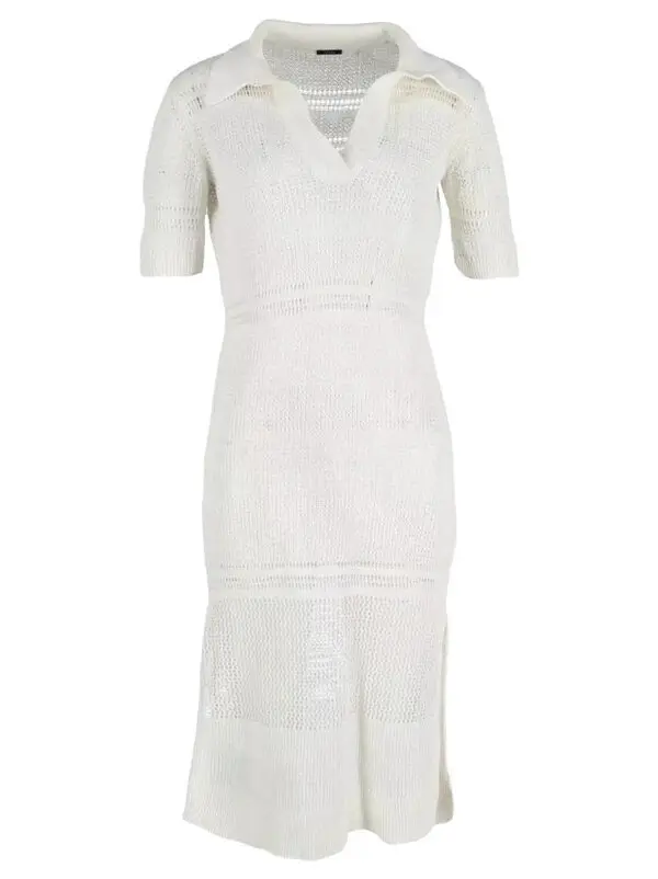 JOSEPH Knitted Midi Dress - White