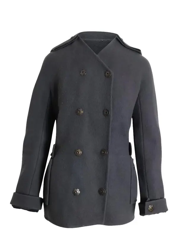 LANVIN Double-breasted Wool Coat - Grey