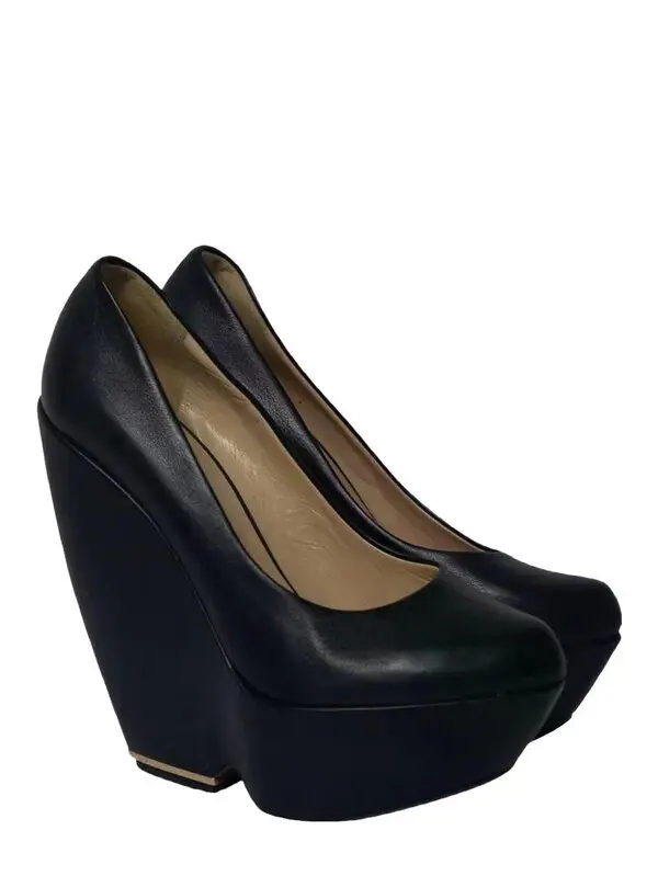 NICHOLAS KIRKWOOD Platform Wedge Pumps - Black