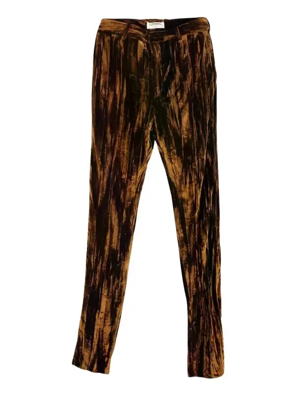 Saint Laurent Textured Trousers - Brown