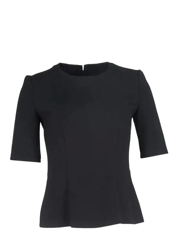 BOSS Peplum Short-sleeve Top - Black