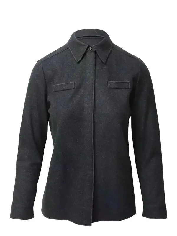 Miu Miu Button-fastening Wool Shirt - Grey