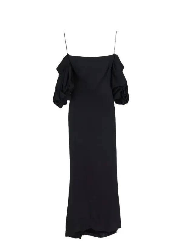 Alexander McQueen Off-shoulder Maxi Dress - Black