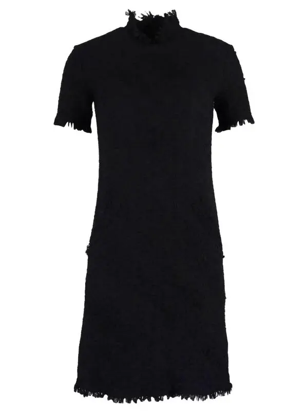 Nina Ricci Fringed Mini Dress - Black