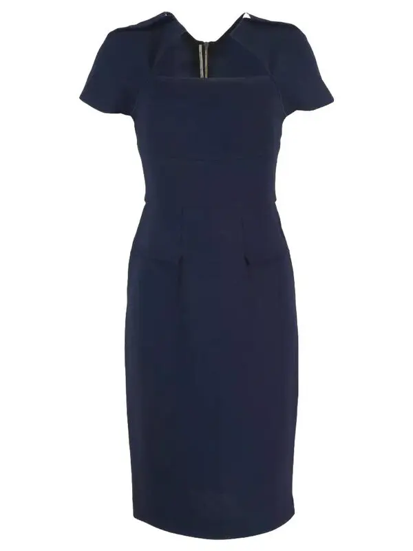 Roland Mouret The Biltmore Wool Midi Dress - Blue