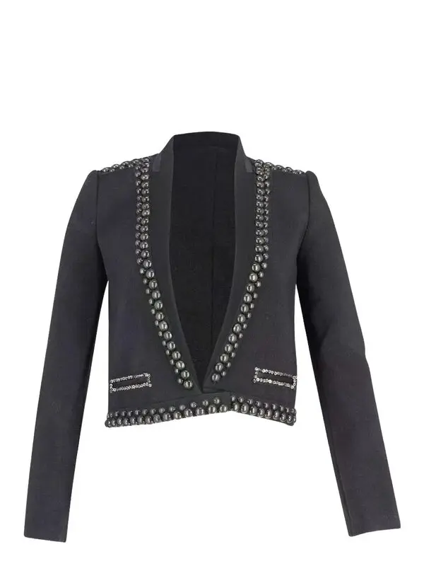 ISABEL MARANT VINTAGE Studded-hem Blazer - Black