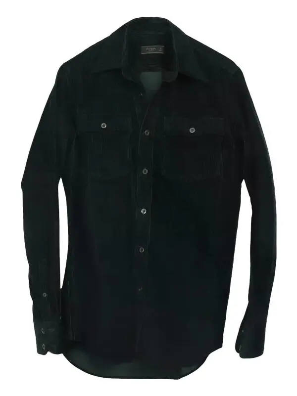 Prada Corduroy Button Shirt - Green