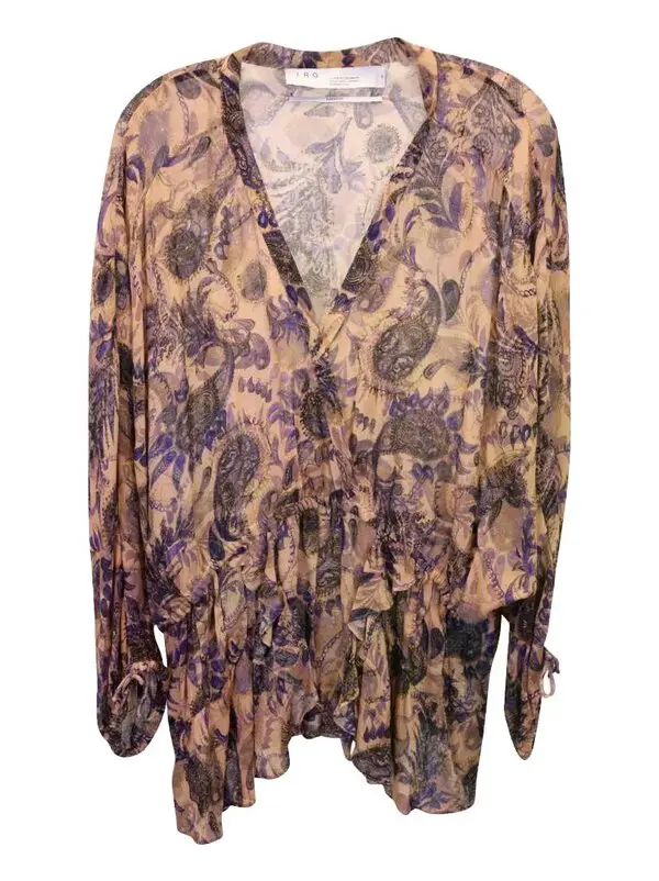 IRO PARIS Paisley-print Long-sleeve Blouse - Neutrals