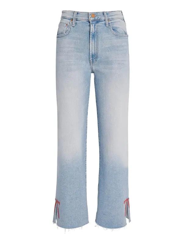 MOTHER The Rambler Zip Heel Jeans - Blue