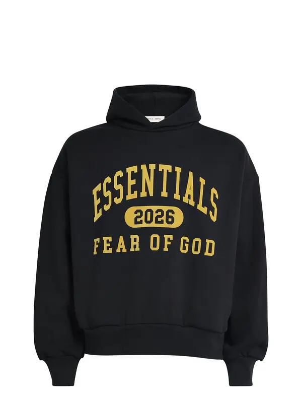 Fear Of God Varsity Logo Hoodie - Black