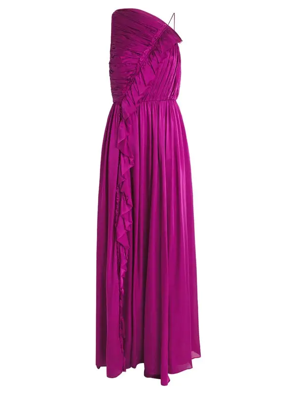 Ulla Johnson Silk Aisha Maxi Dress - Burgundy