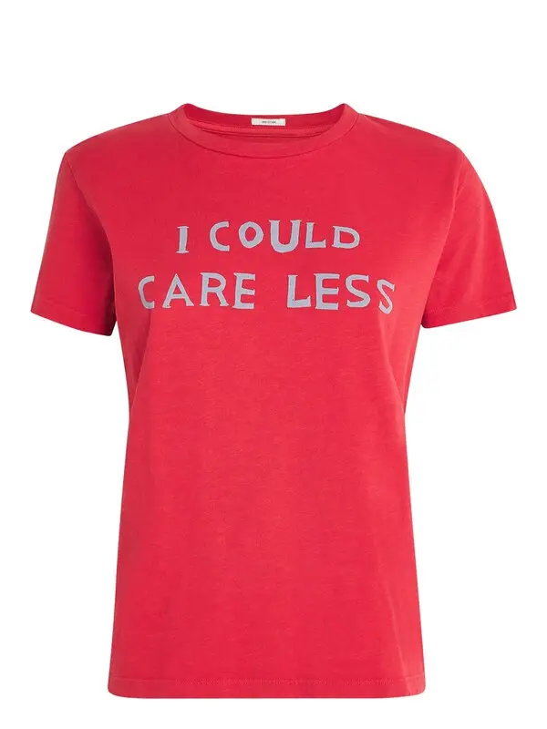 MOTHER The Sinful I Could Care Less T-shirt - Red