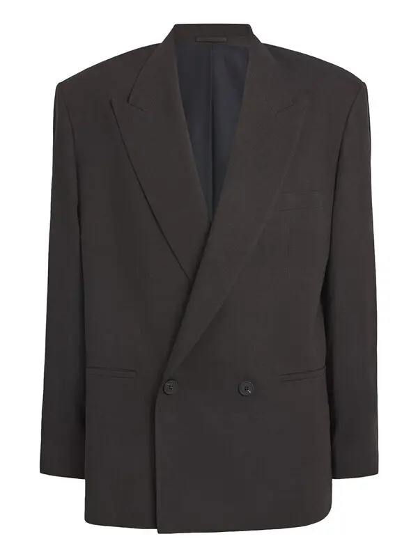 Studio Nicholson Herringbone Double-breasted Blazer - Brown