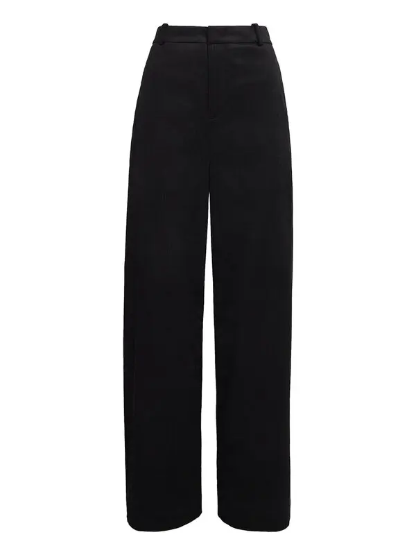 Vince Velvet Wide-leg Trousers - Black
