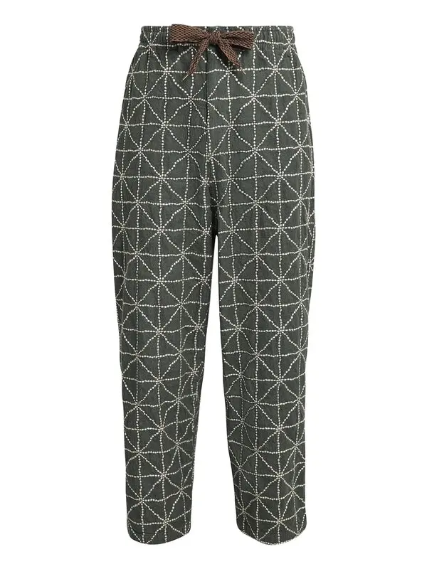 Kapital Embroidered Straight Trousers - Green
