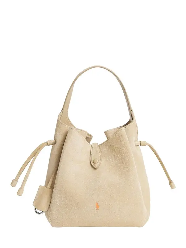 Polo Ralph Lauren Small Suede Polo Play Crossbody Bag - Beige