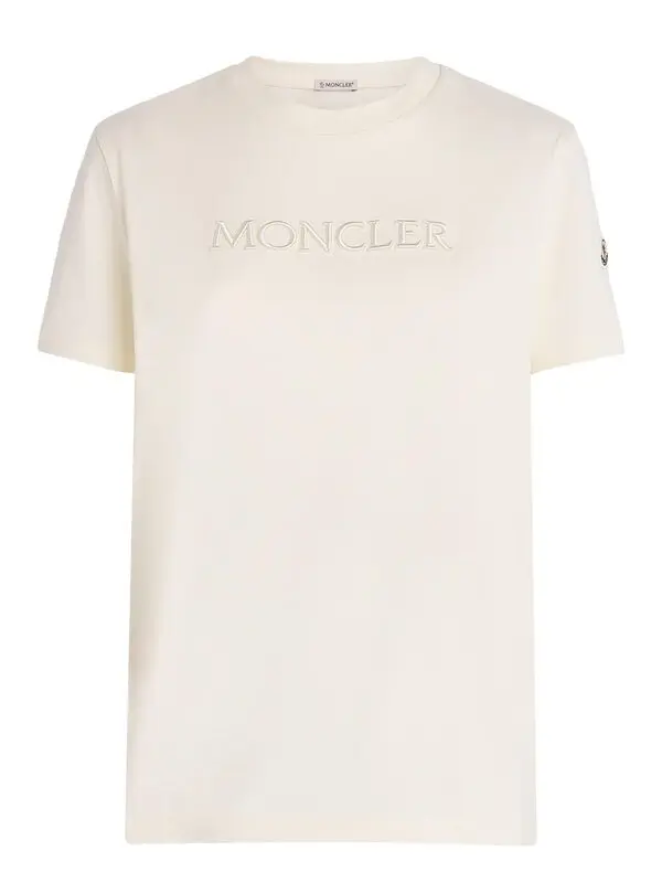 Moncler Cotton Logo T-shirt - White