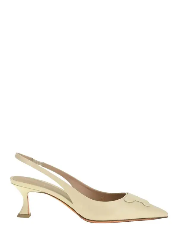 Santoni Almond Toe Taylor Pumps - Neutrals
