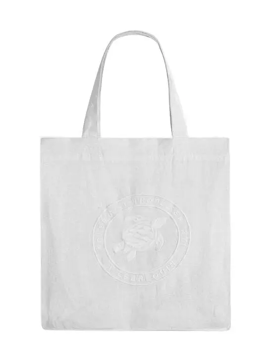 Vilebrequin Linen Turtle Beach Tote - White