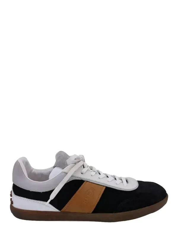 TOD'S Colorblock Leather Sneakers - Black
