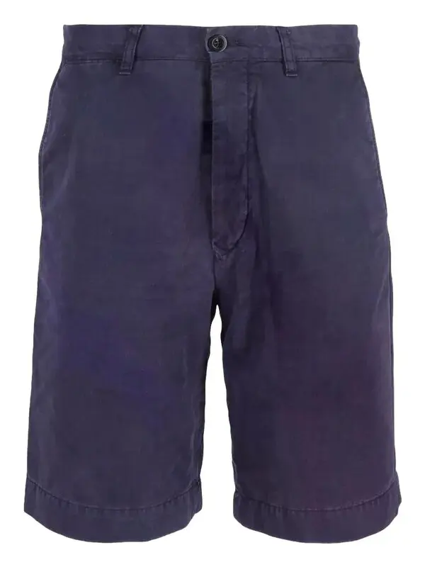 Mr P. Garment-dyed Twill Shorts - Blue