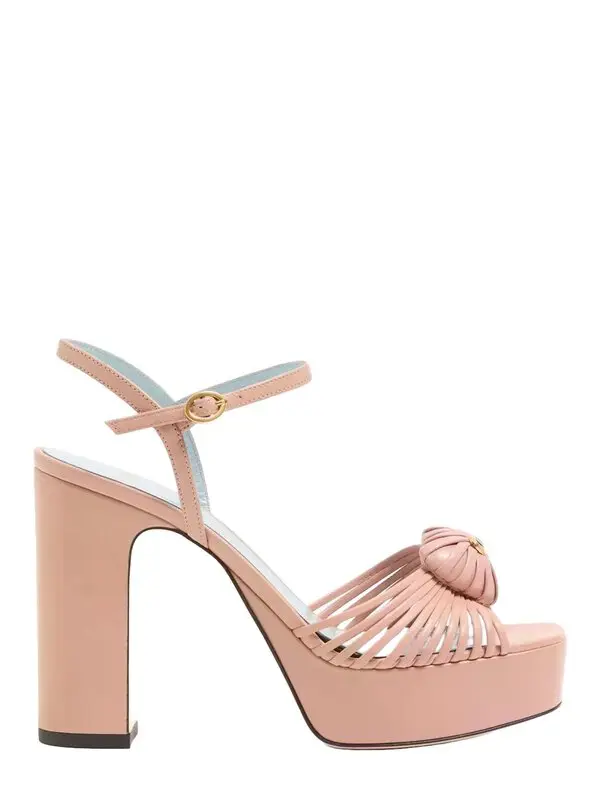 Valentino Garavani 115mm Royal Heart Platform Sandals - Pink