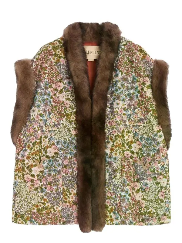 Valentino Garavani Apres L'hiver Fiorellini Waistcoat - Neutrals