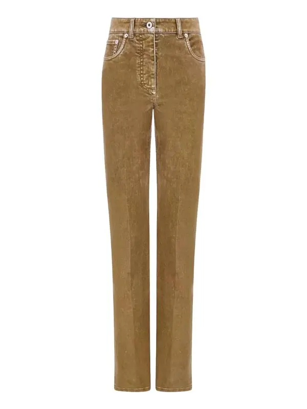 FERRAGAMO Flocked Five-pocket Trousers - Brown