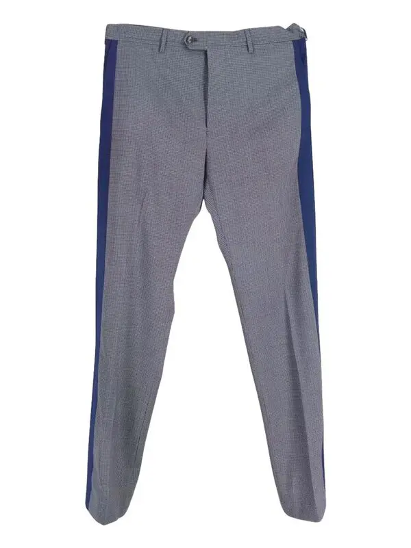 Valentino Garavani Tartan Side-trim Trousers - Grey