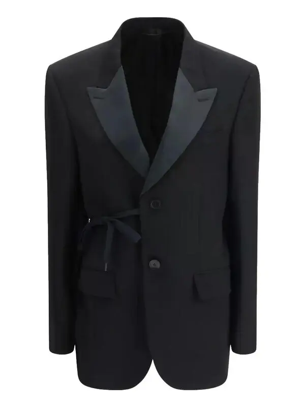 Balenciaga Tuxedo-lapels Blazer - Black
