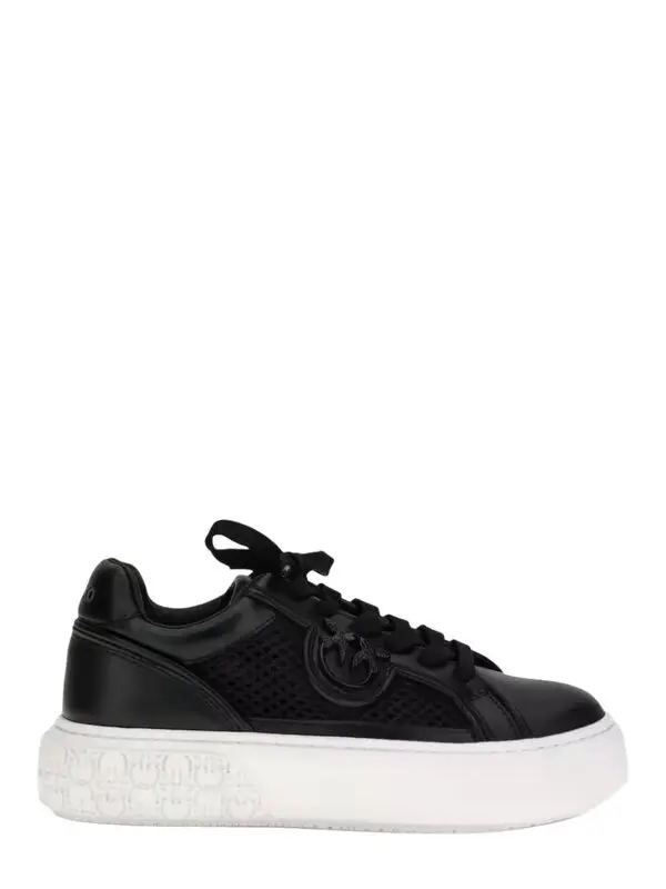 Pinko Logo Appliqué Platform Sneakers - Black