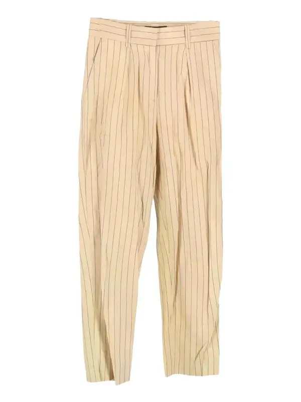 Maje Striped Wide-leg Trousers - Neutrals