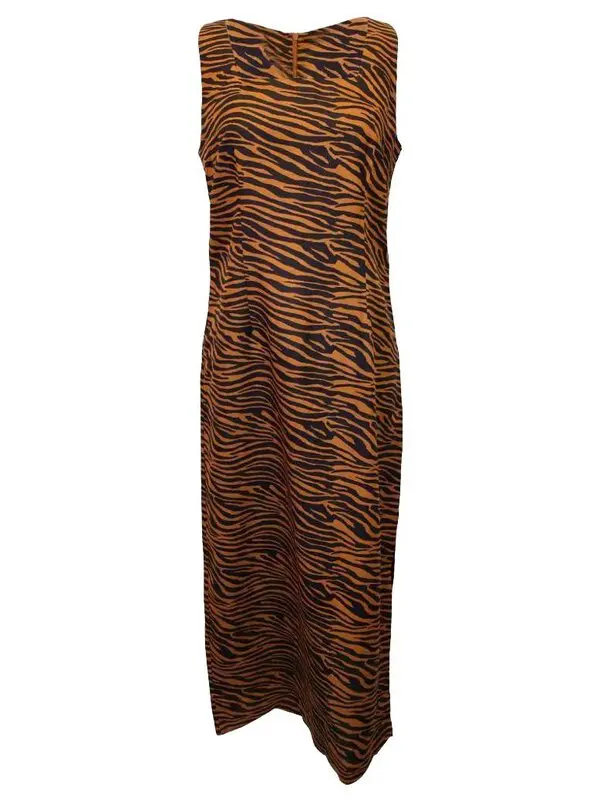 Lisa Marie Fernandez Zani Zebra-print Dress - Orange