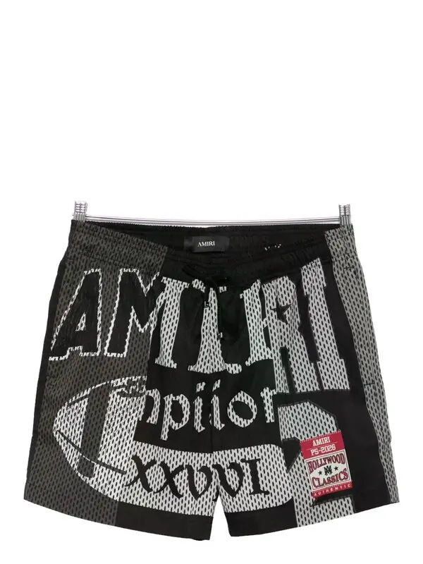 Amiri Graphic Print Swim Shorts - Black