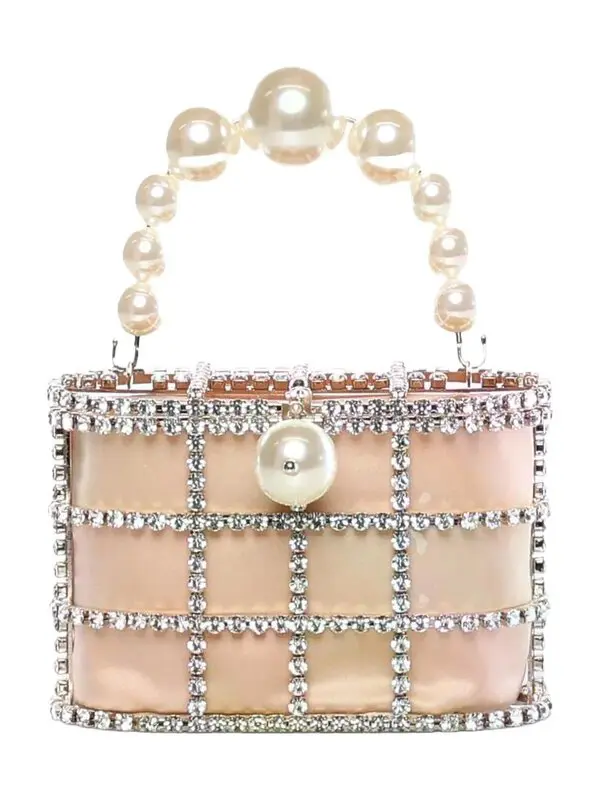 Rosantica Crystal And Faux-pearl Mini Bag - Neutrals