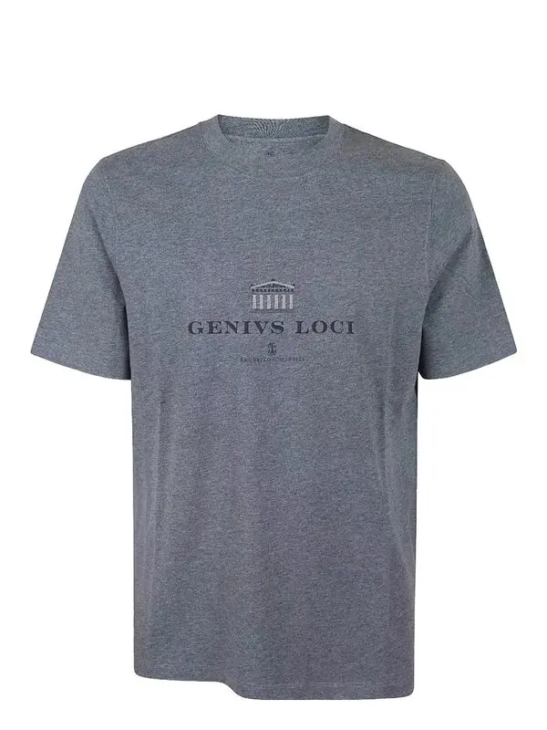 Brunello Cucinelli Graphic-print T-shirt - Grey