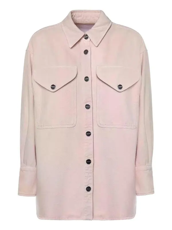 DONDUP Buttoned Patch-pocket Shirt - Pink