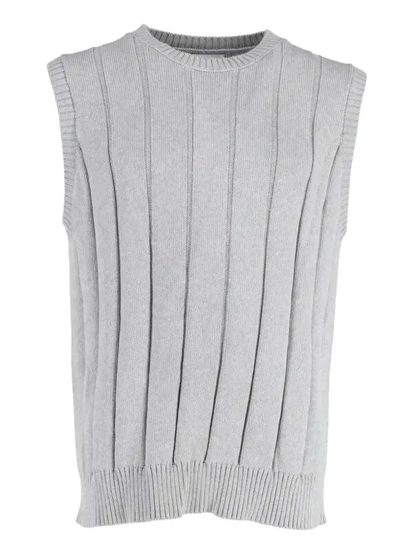 Mr P. Ribbed Knit Vest - Grey