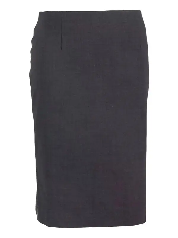 Theory Cotton Pencil Skirt - Grey
