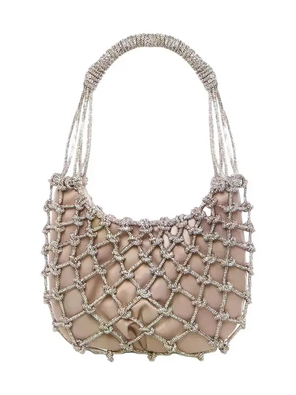 Rosantica Crystal-embellished Shoulder Bag - Neutrals