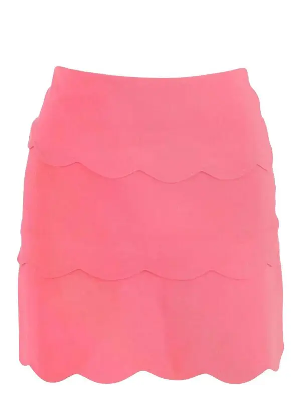 Sandro Scalloped Mini Skirt - Pink