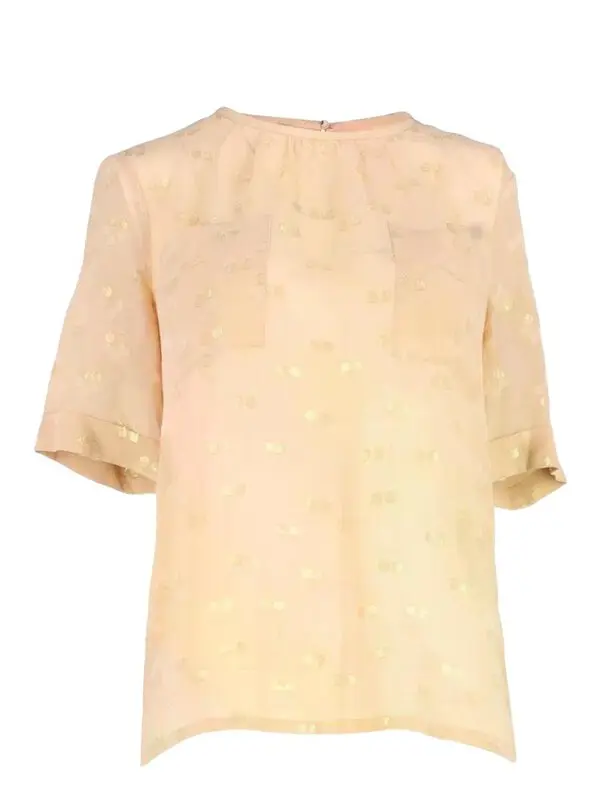 Marc Jacobs Metallic Floral Blouse - Neutrals