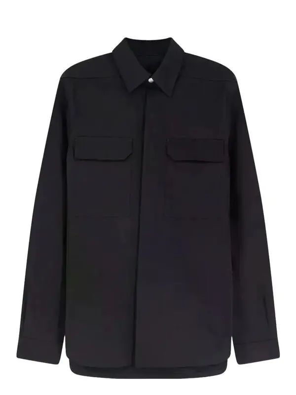 Rick Owens Double-pocket Long-sleeve Shirt - Black