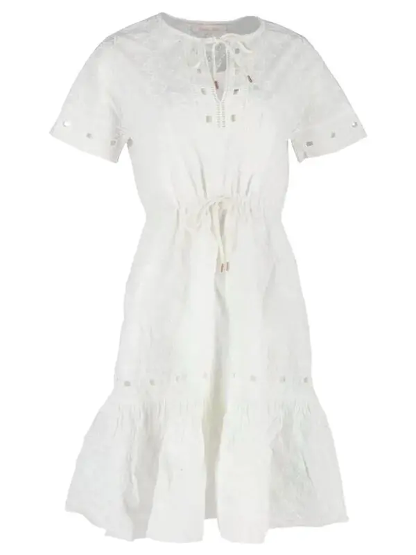 See By Chloé Embroidered Midi Dress - White