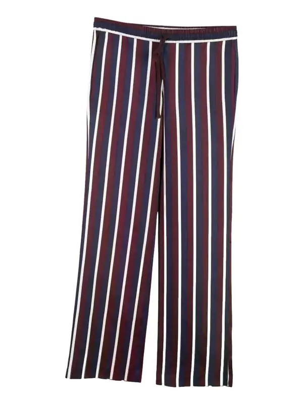 JOSEPH Striped Silk Trousers - Purple